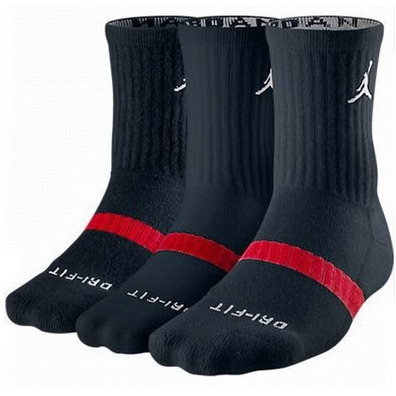 Jordan Calcetines Drifit Crew 3 Pares (012/negro/rojo/blanco)
