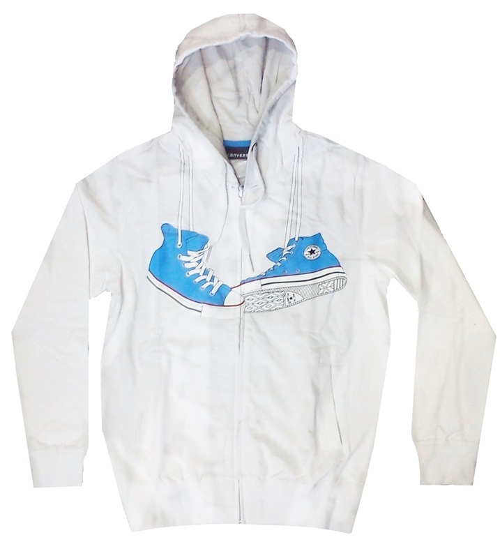 Converse Sudadera Zip Capucha W-Hung (blanco)