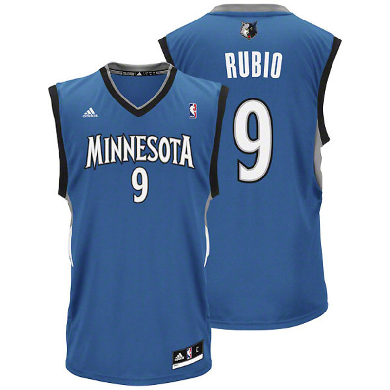 Adidas Camiseta Réplica Ricky Rubio Minesota (azul/blanco)