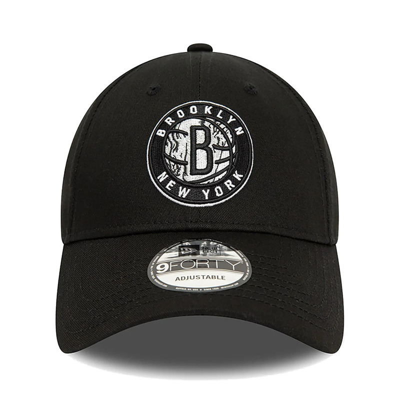 New Era NBA Brooklyn Nets Infill Black 9FORTY Adjustable Cap
