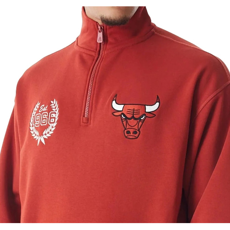 New Era NBA Chicago Bulls Lifestyle Quarter Zip Sweater