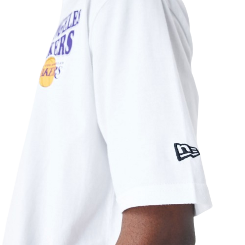 New Era NBA L.A Lakers Script White Oversized T-Shirt