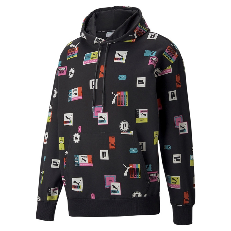 Puma Brand Love AOP Hoodie TR(Black) - manelsanchez.com
