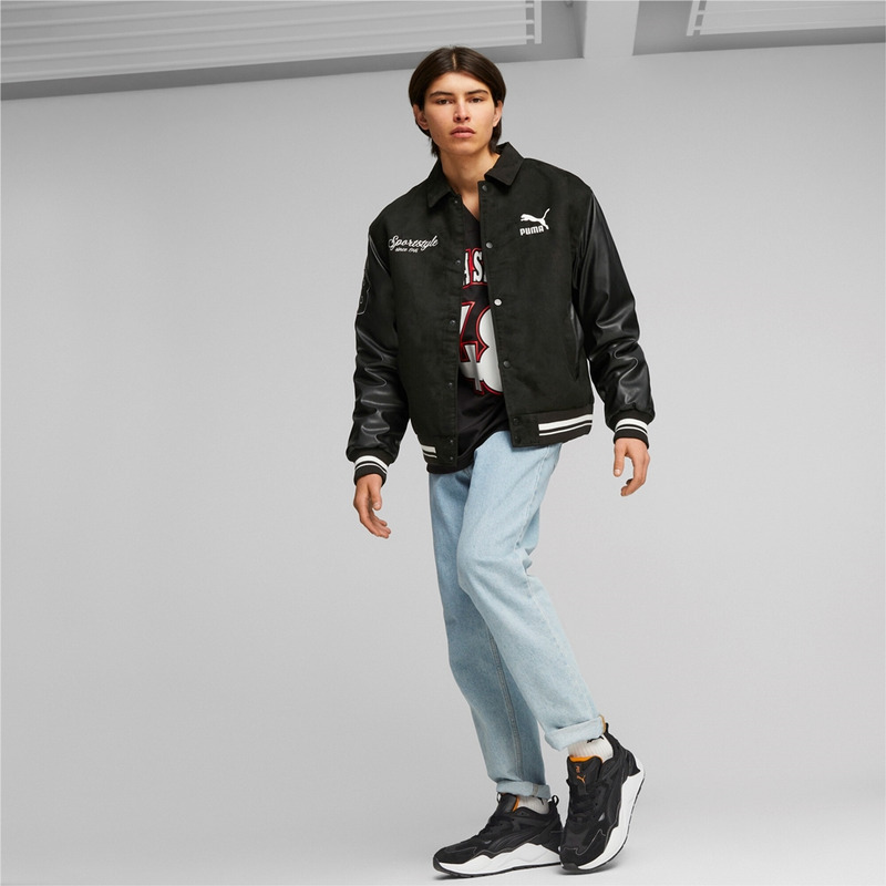 PUMA TEAM Varsity Jacket "Black" - manelsanchez.com
