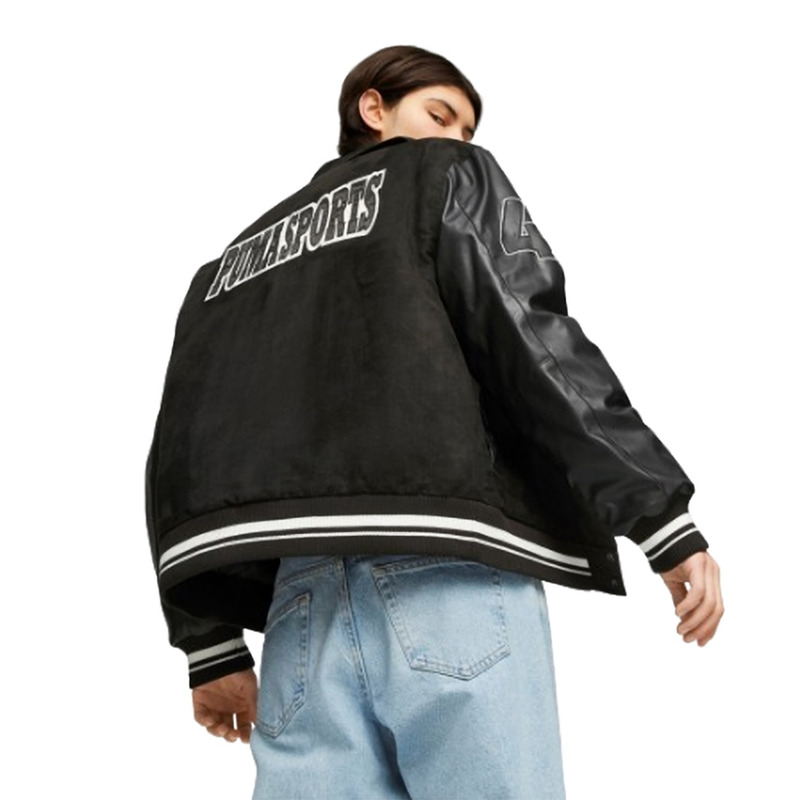 PUMA TEAM Varsity Jacket "Black" - manelsanchez.com