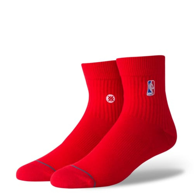 Stance NBA Logoman Quarter Socks (Red) - manelsanchez.com