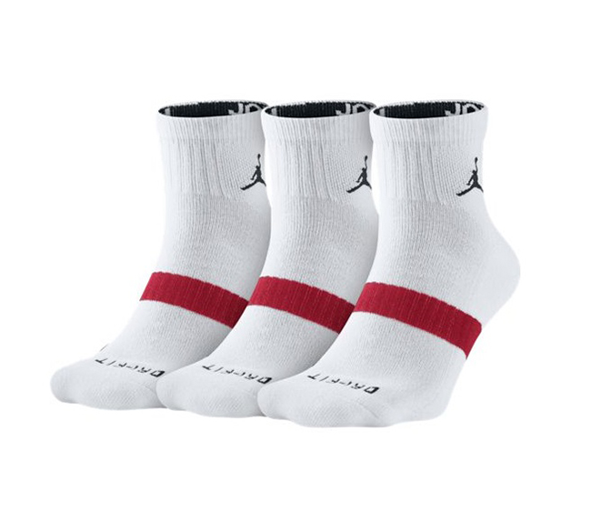 Calcetines Jordan DriFit Low Quarter (100/blanco/rojo/gris)