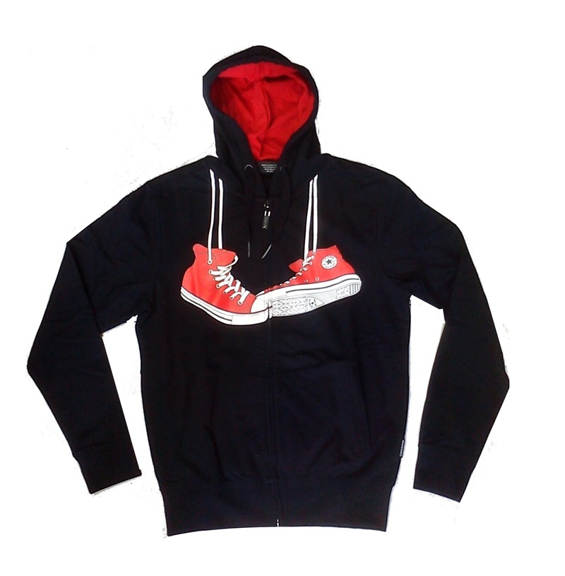 Converse Sudadera Zip Capucha W-Hung (negro)