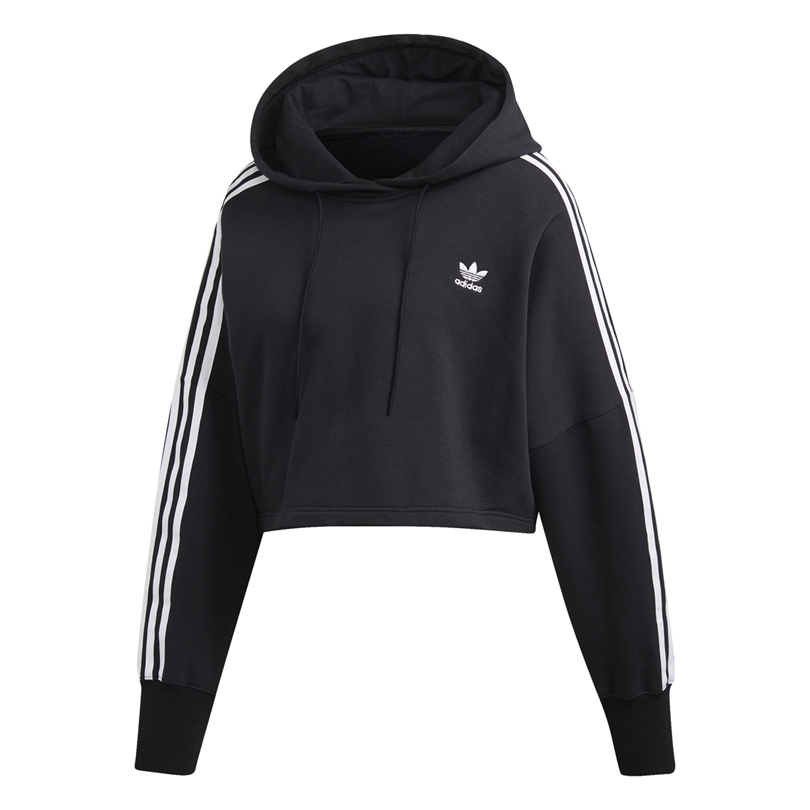 Adidas Originals Women Cropped Hoodie (Black/White)