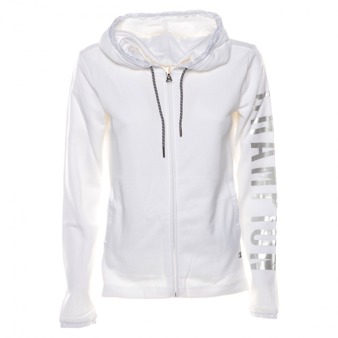 Champion Authentic Hooded Full Zip Sweat W (White)