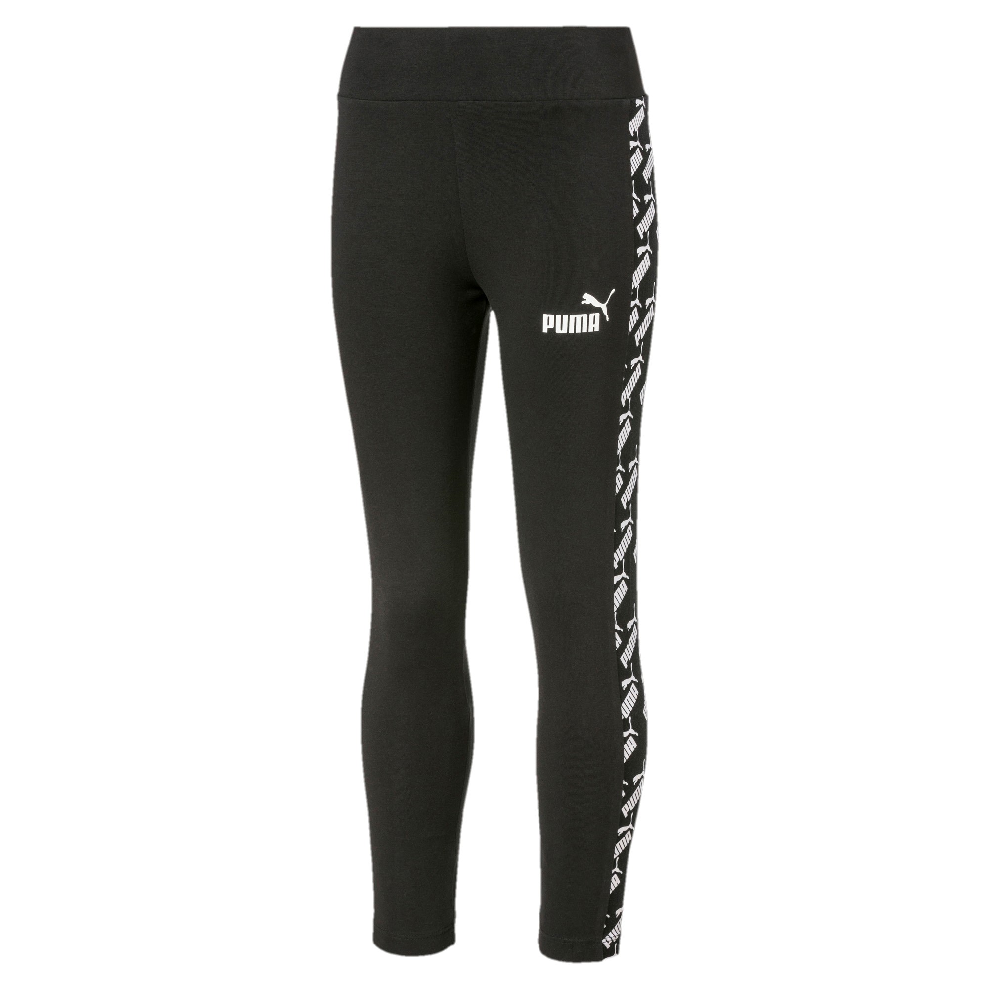 Puma Girls Amplified 7 8 Leggings Black White
