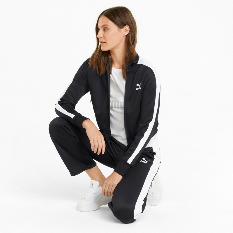 Puma T7 Straight Pants PT (black/White) - manelsanchez.com